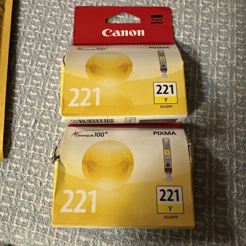 Canon Pixma 221 Yellow Ink Cartridges ~2 | eBay