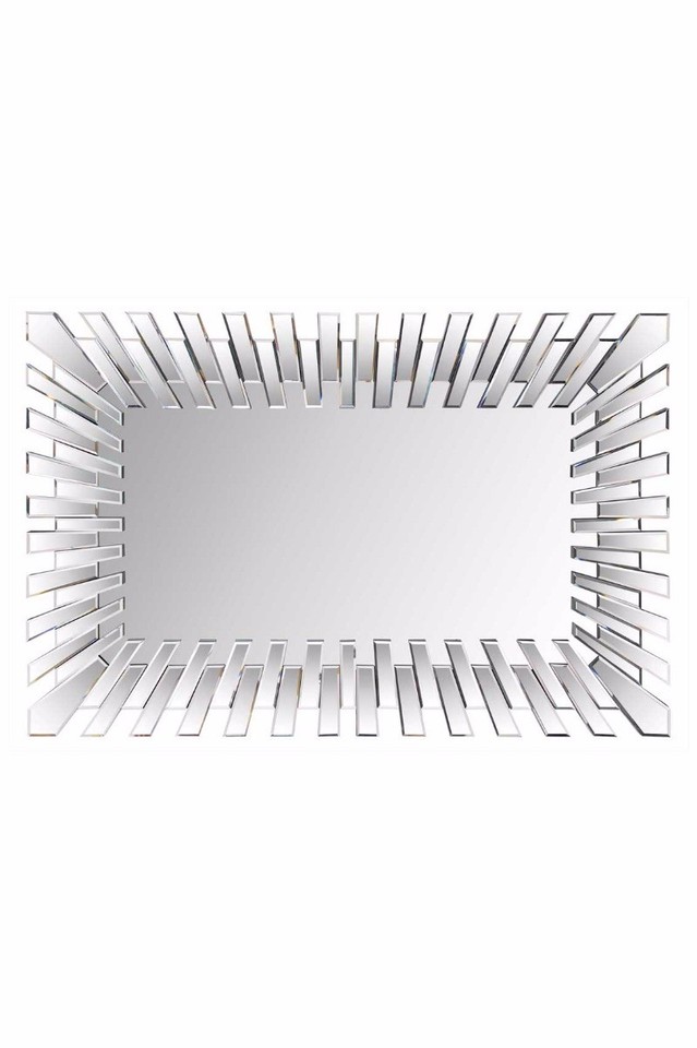 Large Modern Unique 3D Sunburst All Glass Venetian Rectangular Wall ...