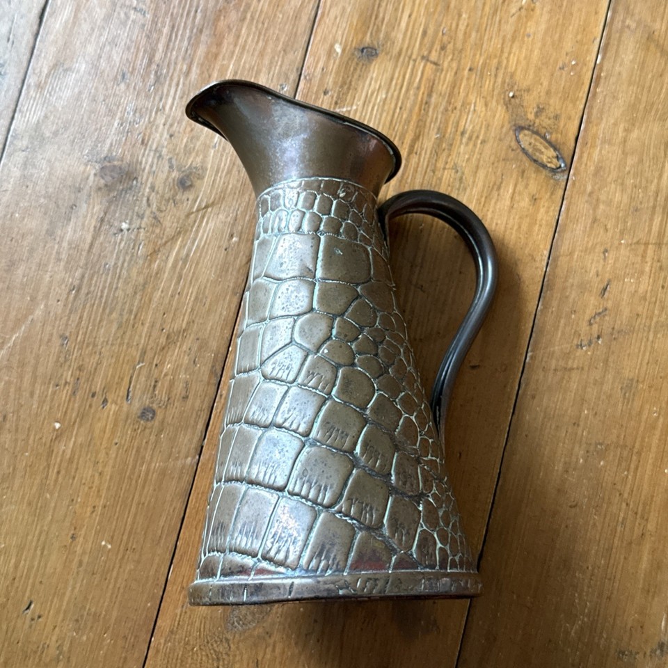 JS & S Sankey Crocodile Effect Copper Jug x 5 Antique early 1900s | eBay