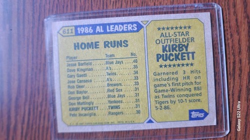 1987 Topps #611 KIRBY PUCKETT Minnesota Twins ( ALL STAR ) Baseball Card. (NM) | eBay