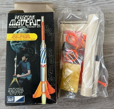 Vintage MPC #R-822-150 REDSTONE MAVERIC FLYING MODEL ROCKET KIT - NEW ...
