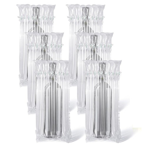 50-Pack Inflatable Wine Bottle Protector Bags, Reusable Air Column ...