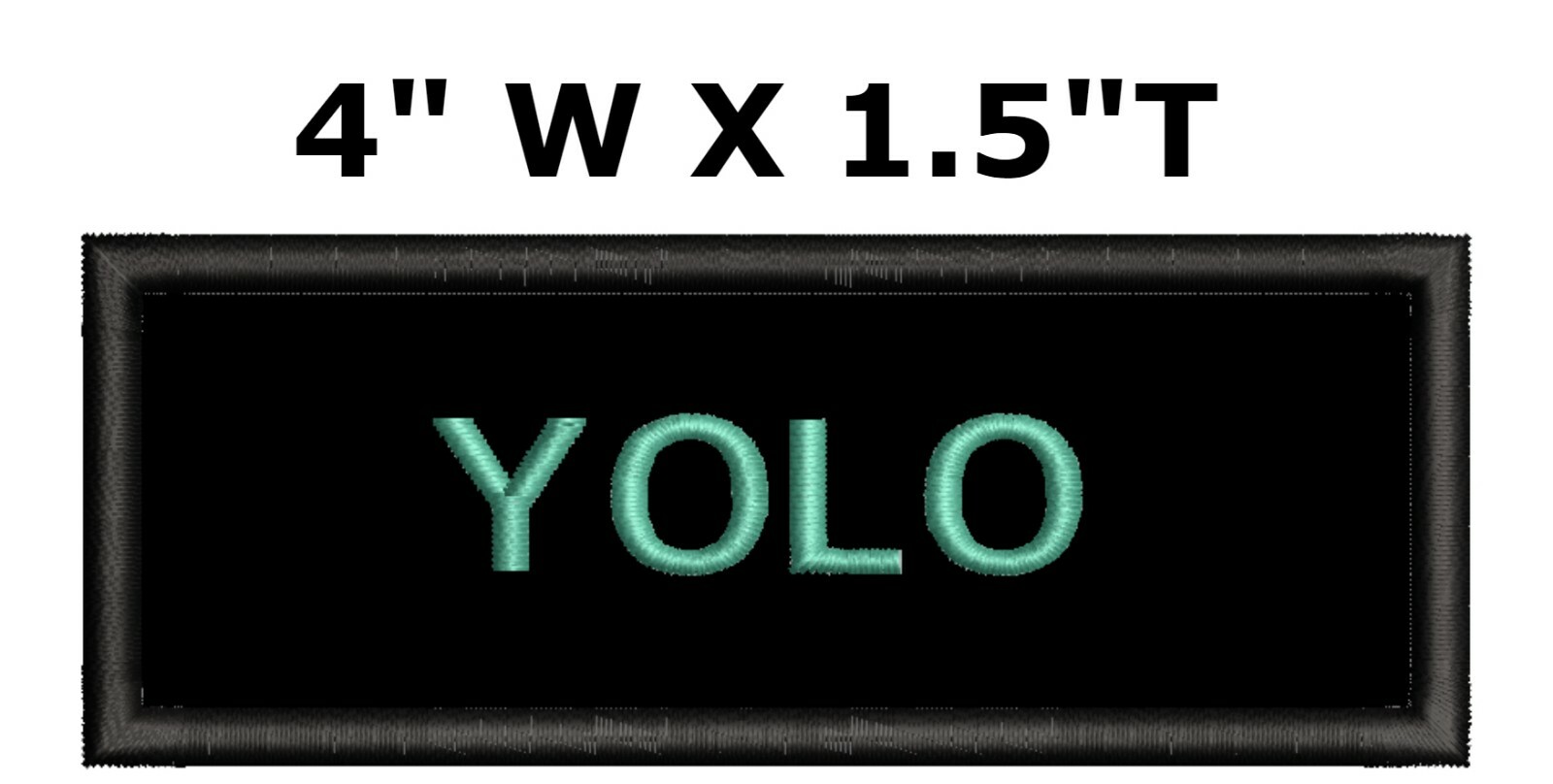 YOLO Embroidered Patch Iron-On Applique Funny Humor Custom Tag Badge ...