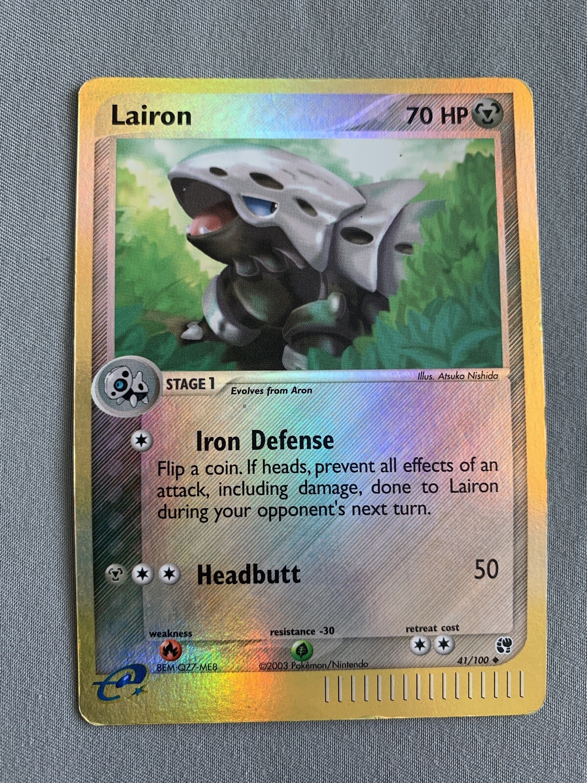 POKEMON: Lairon - 41/100 - REVERSE HOLO CARD - SANDSTORM LP | eBay