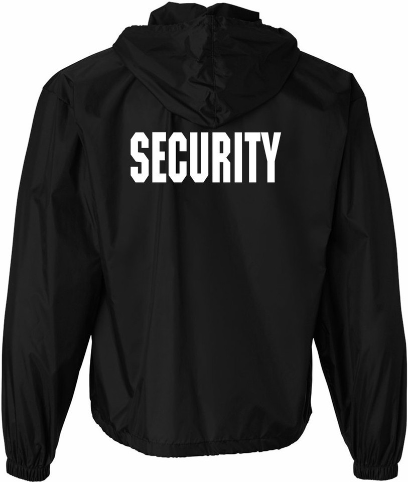 Security Windbreaker Jacket 1/2 Zip Silkscreen Left Chest & Back 13717 ...