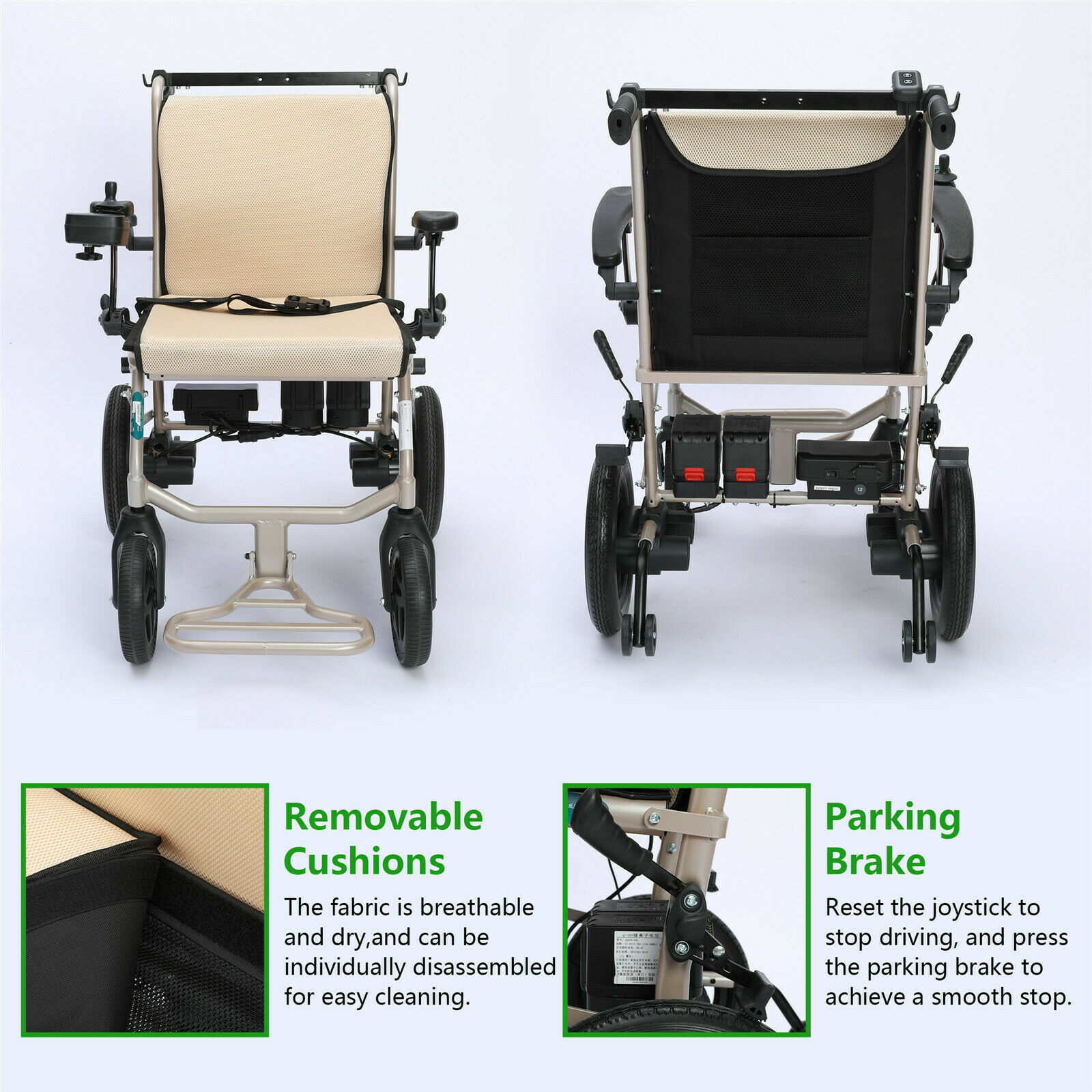 Electric Lightweight Folding Motorized Power Wheelchair Medical ...