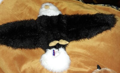 Vintage Folkmanis Furry Folk Puppets Made in USA Bald Eagle Finger ...