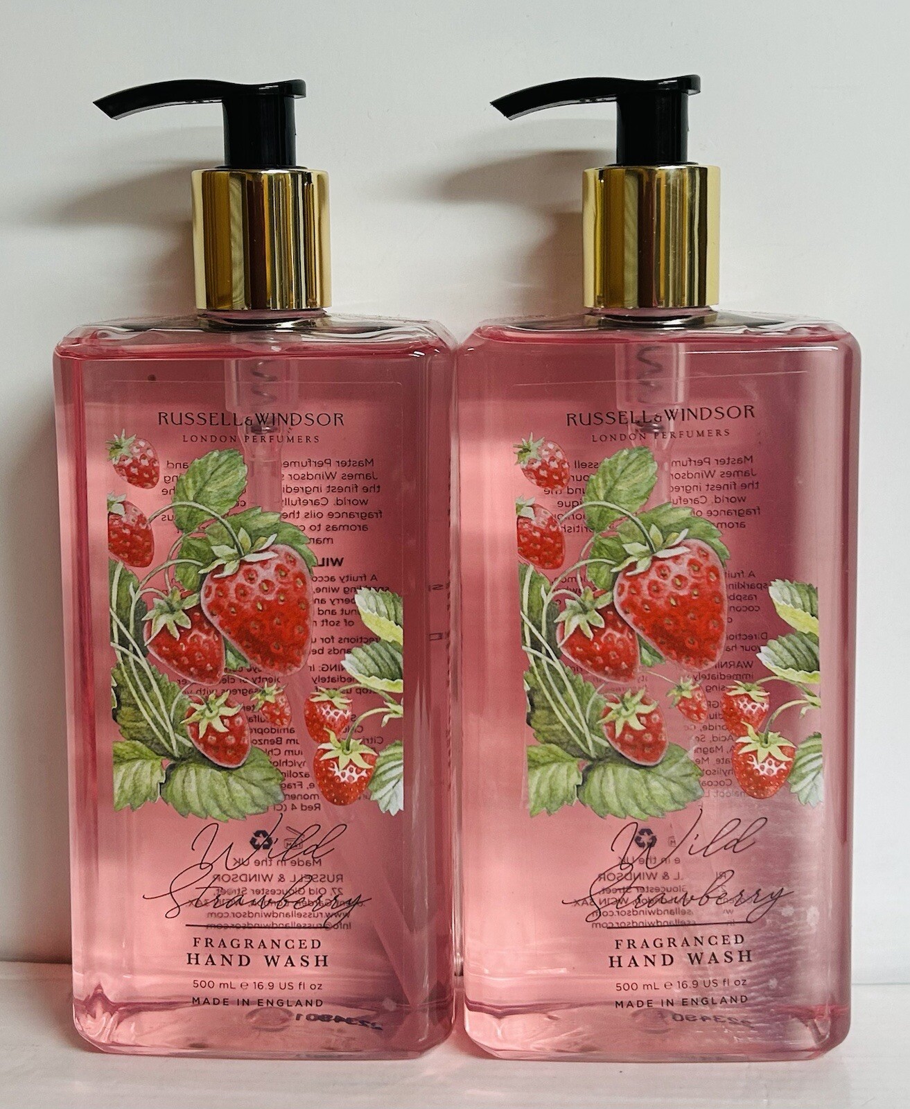 2-Pack Russell & Windsor ~ Wild Strawberry Hydrating Hand Wash 16.9 fl ...