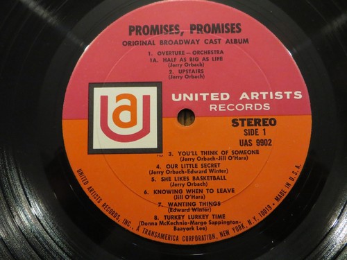 Promises, Promises (Original Broadway Cast) - Vinyl LP VG RECORD ONLY ...