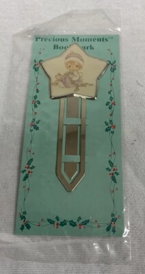 Vintage 1991 Stanley Enesco Precious Moments Bookmark Christmas Metal ...