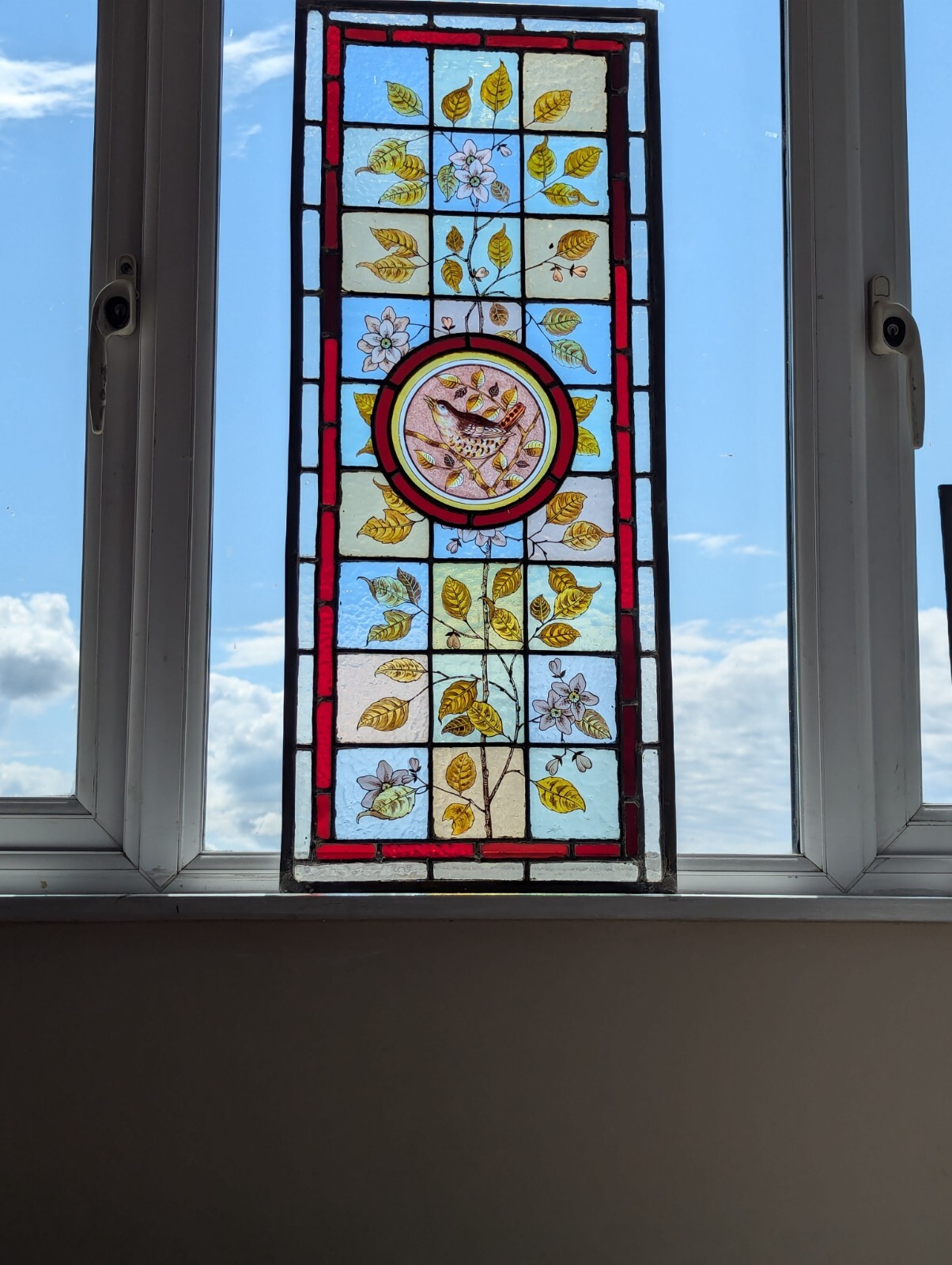 Outstanding Decorative Victorian Stained Glass Fanlight Window | eBay UK