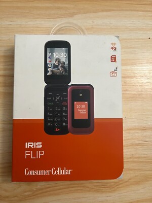 Consumer Cellular Iris 8GB Red Flip Phone 4G LTE 5 (MP) Megapixels | eBay