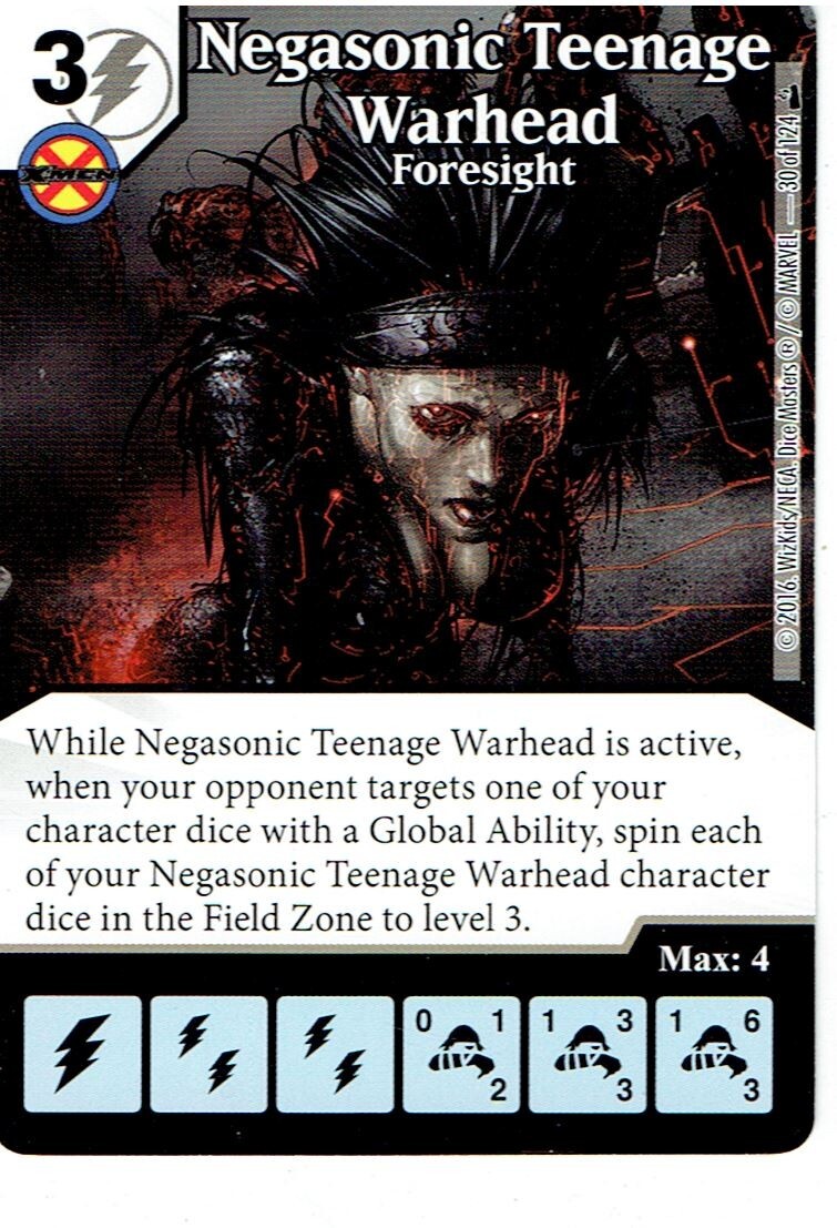 Single Card + Die - Dicemasters Deadpool - Common Negasonic Teenage ...