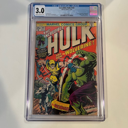Incredible Hulk 181 CGC 3.0 CR/OWP 4435702001 - 1st full appearance of ...