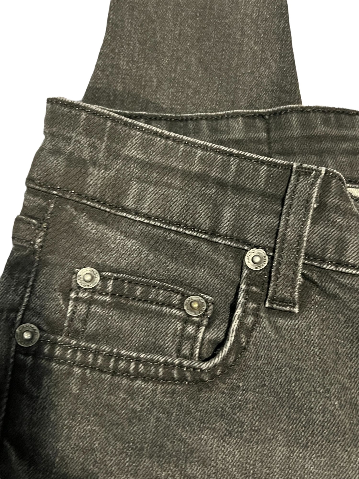 Carmar black denim jeans side zipper leg bottom skinn… - Gem