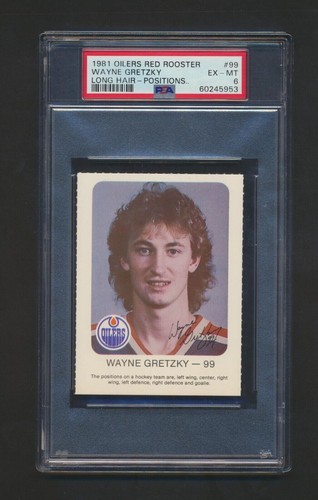 1981-82 Red Rooster Oilers #99 Wayne Gretzky Long Hair In Order PSA 6 ...