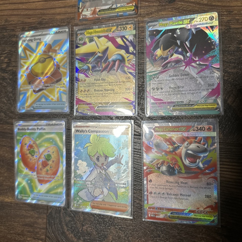 Pokemon TCG Mega Evolutions EX Card Lot of 7 Manactric Poffin ...