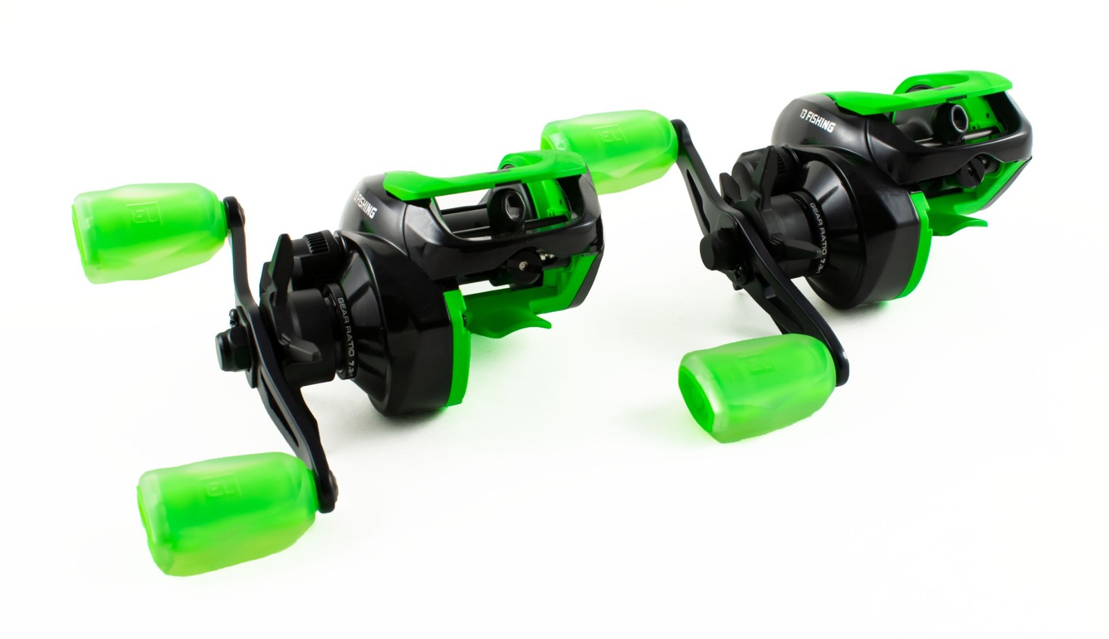 *LOT OF 2* 13 FISHING MODUS RP2 RADIOACTIVE PICKLE 7.3:1 RH BAITCAST ...