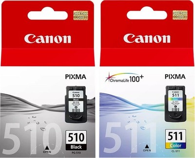 Canon PG-510 Black & CL-511 Colour Ink Cartridges Bundle For PIXMA ...