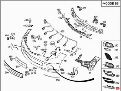 Genuine MERCEDES C204 S204 W204 C-CLASS W204 Coupe C204 Trim 2048853274 ...