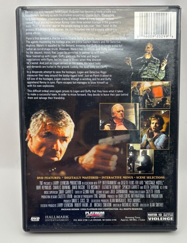 Hard Time Hostage Hotel DVD Burt Reynolds Keith Carradine 2004 Action ...