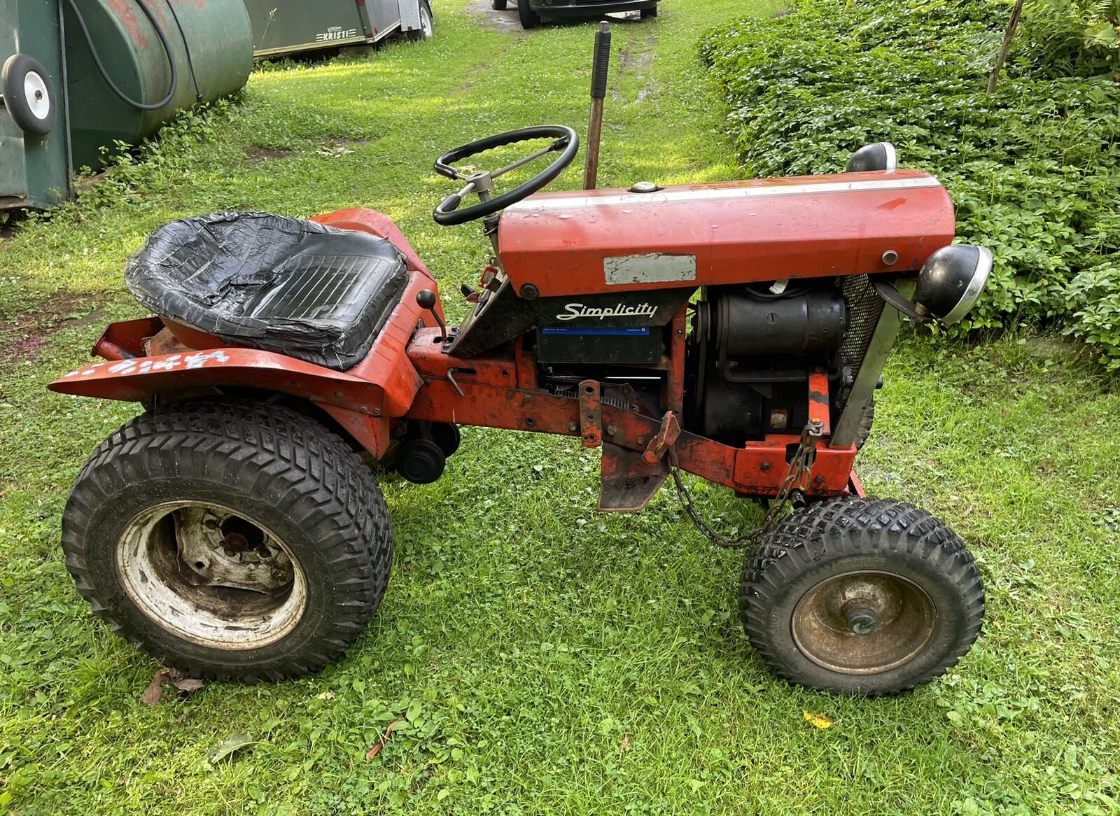 Simplicity Landlord Tractor Plow Dump Cart Mower | eBay