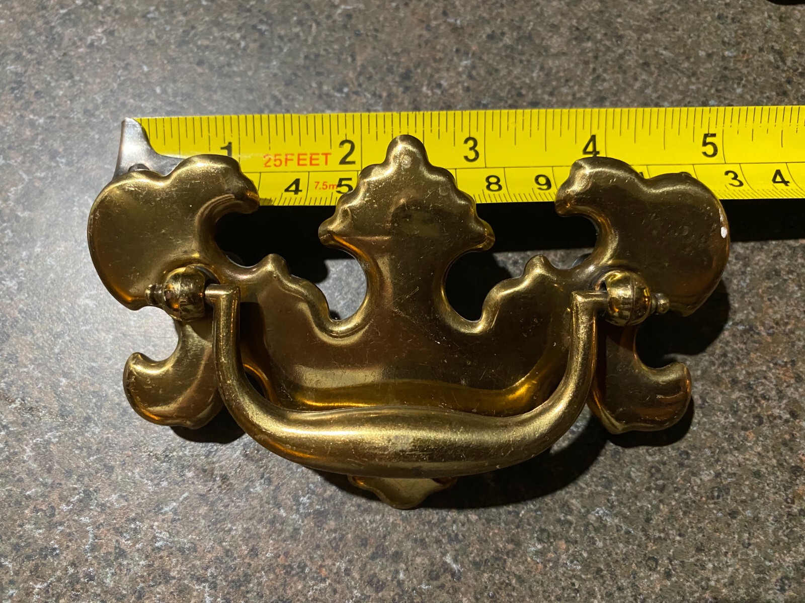 8 Vtg. Antique Brass Bat-Wing Chippendale Style Drawer Handles Bail ...