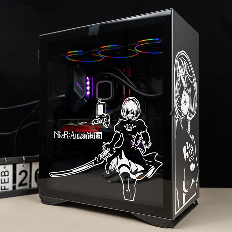 Anime Removable Waterproof Sticker ATX Gaming PC Case Stickers Computer ...