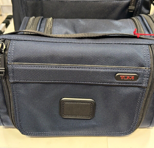 TUMI Medium Travel Kit Blue - Ballistic Nylon And Leather- With Tags ...