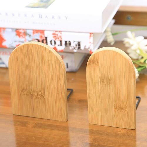 Nature Bamboo Desktop Organizer Bookends Book Ends Stand Holder Shelf ...
