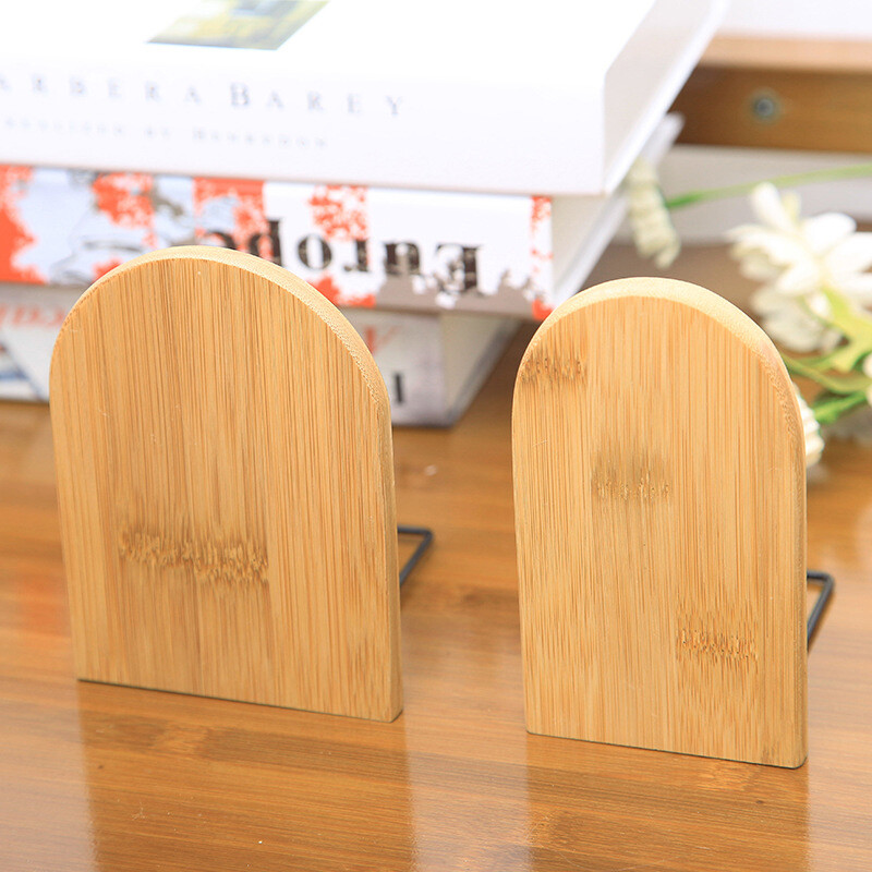 Nature Bamboo Desktop Organizer Bookends Book Ends Stand Holder Shelf ...