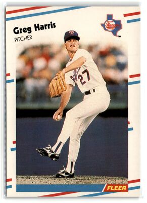 1988 Fleer Baseball Glossy/Tiffany #468 Greg Harris Texas Rangers | eBay