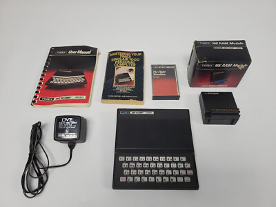 Vintage 1980s Timex Sinclair 1000 Computer with Flight Simulator, RAM ...