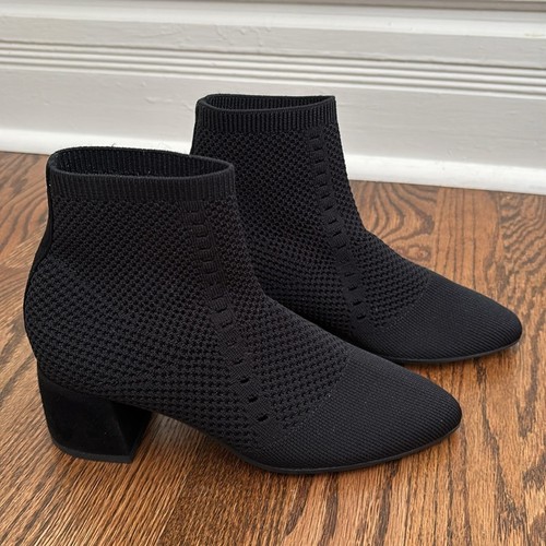 Eileen Fisher Honey Recycled Stretch Knit Black Sock Bootie New Without ...