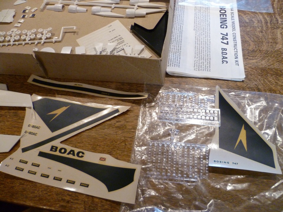 Airfix BOAC Boeing 747 Jumbo Jet in 1/144th scale model kit | eBay