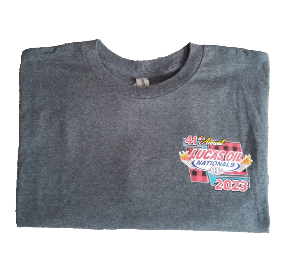 41st Annual NHRA Lucas Oil Nationals 2023 Brainerd BIR gray SS t-shirt ...