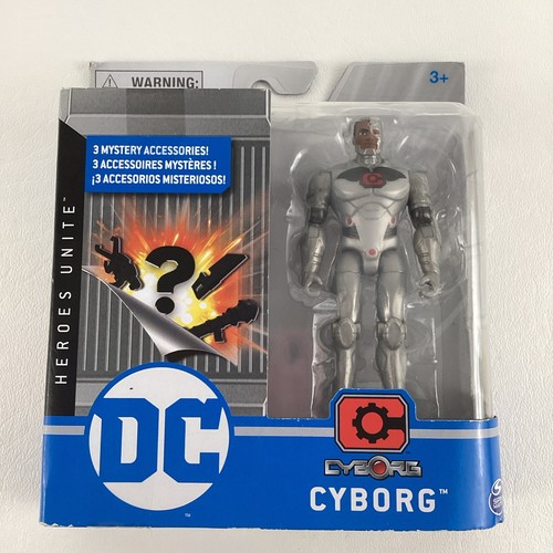 DC Comics Heroes Unite Cyborg 4" Action Figure Mystery Accessories Spin ...