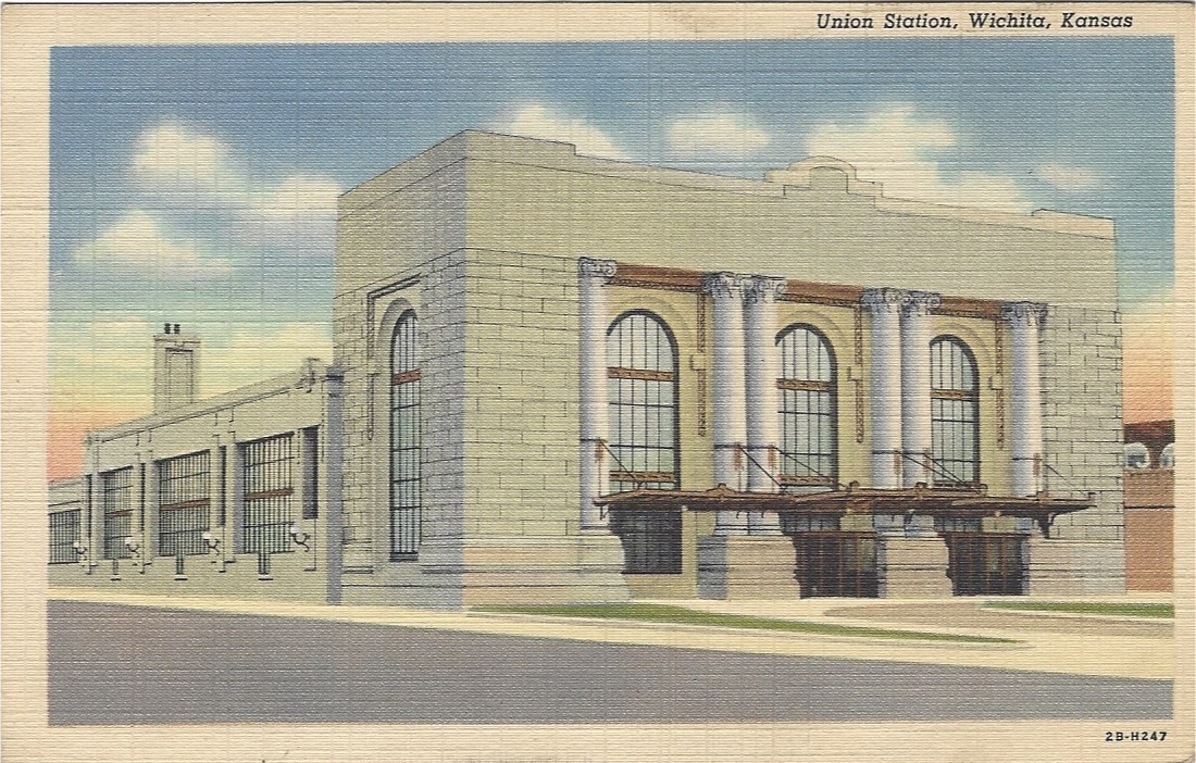 1942 postcard - Union Station, Wichita, Kansas | eBay