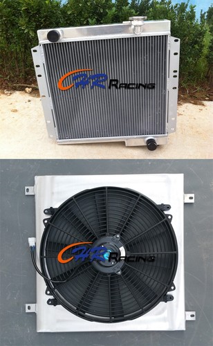 3ROW Aluminum Radiator+Shroud+Fan For Land Cruiser FJ40 FJ45 Petrol ...