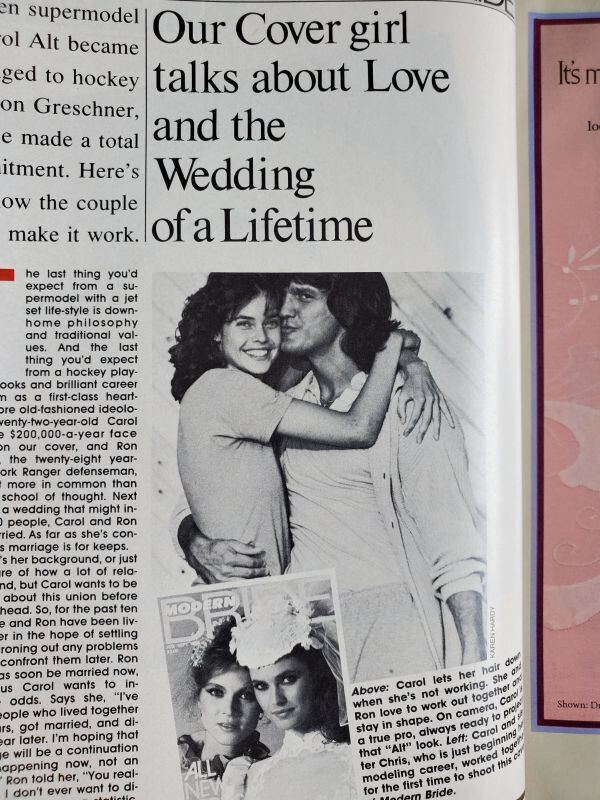 1983 MODERN BRIDE magazine CAROL ALT Renee Simonsen Kristin Holby Rene ...