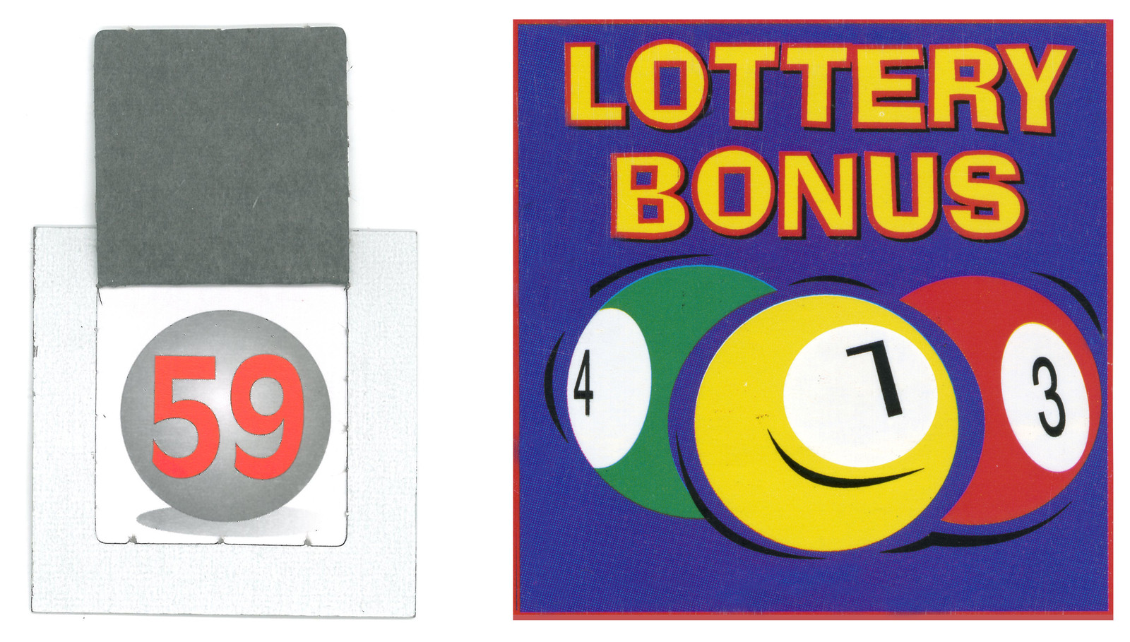 Lottery Bonus Ball Tickets 10 Sets Cards Fundraising Bingo Events 1-59 ...