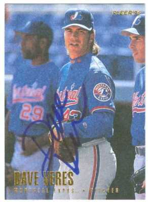 Dave Veres autographed Baseball Card (Montreal Expos) 1996 Fleer #U153 ...