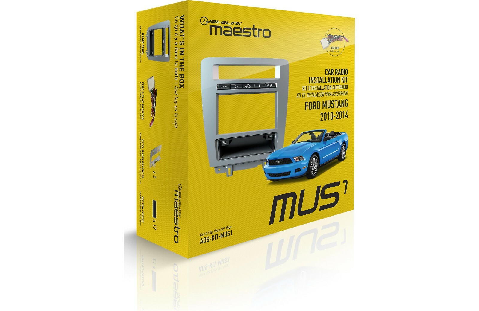 IDATALINK MAESTRO KIT-MUS1 / CAR RADIO DASH KIT FOR FORD MUSTANG 2010 ...