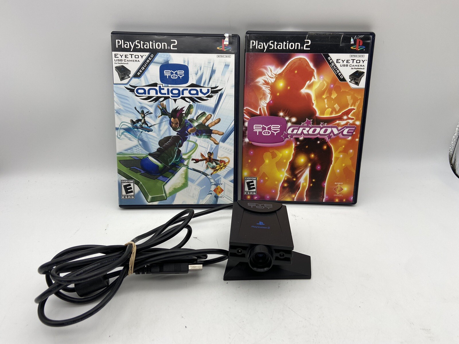 PS2 Eye Toy USB Camera PlayStation 2 Lot Groove + Antigrav Games ...