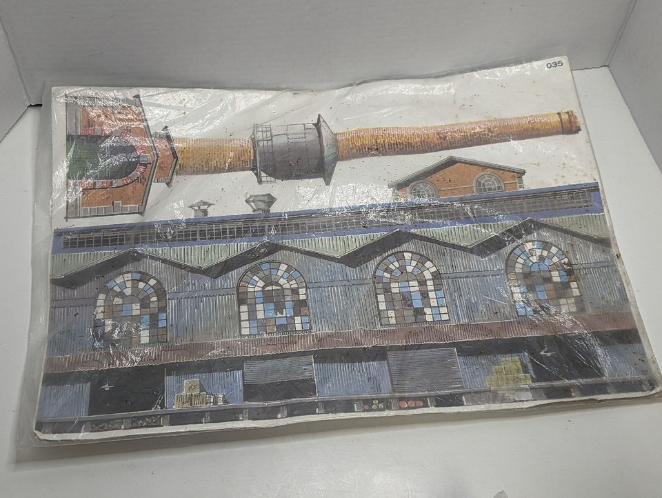 HO Scale Industrial Building Paper Scenery for Model Train (UNUSED IN ...