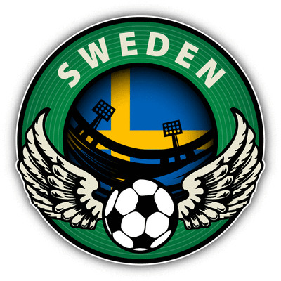 Sweden Football Sport Wing Label Soccer Car Bumper Sticker Decal 5" x 5 ...
