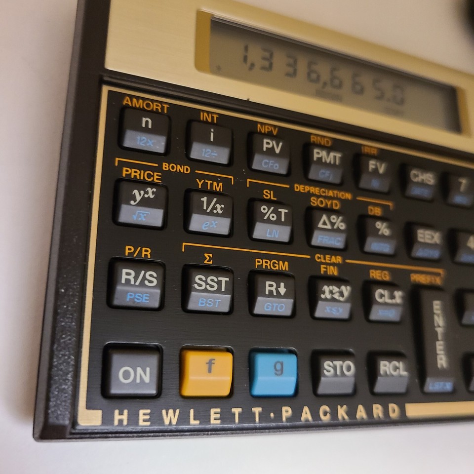 Vintage HP 12C Financial Calculator with Original Case Made In USA 1980 ...