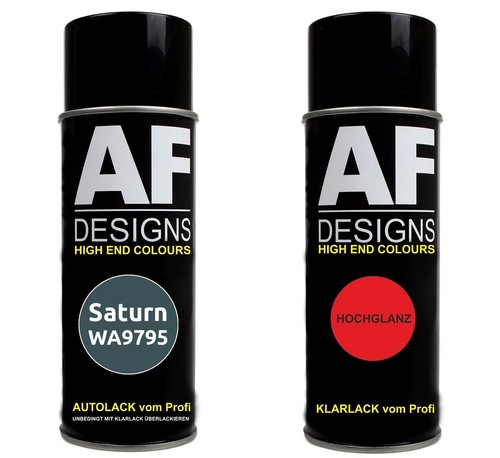 Autolack Spraydose Set Saturn WA9795 Dark Green Gray Metallic Basislack ...