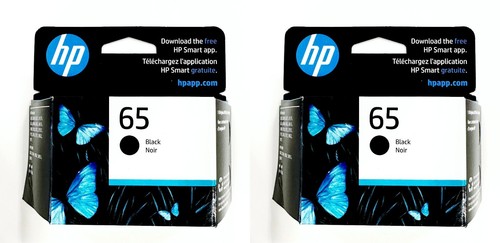 HP #65 Black Ink Cartridge 2 pack NEW GENUINE | eBay