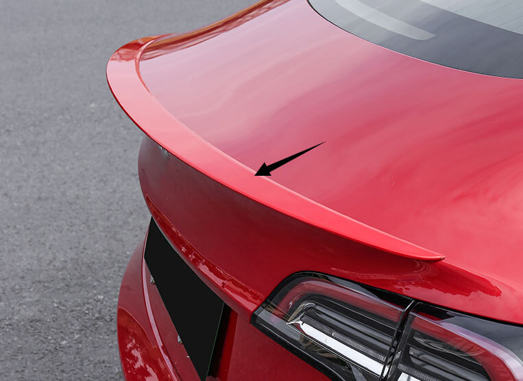 Red Painted Rear Trunk Spoiler Wing Flap 1PCS For Tesla Model 3 2017 ...